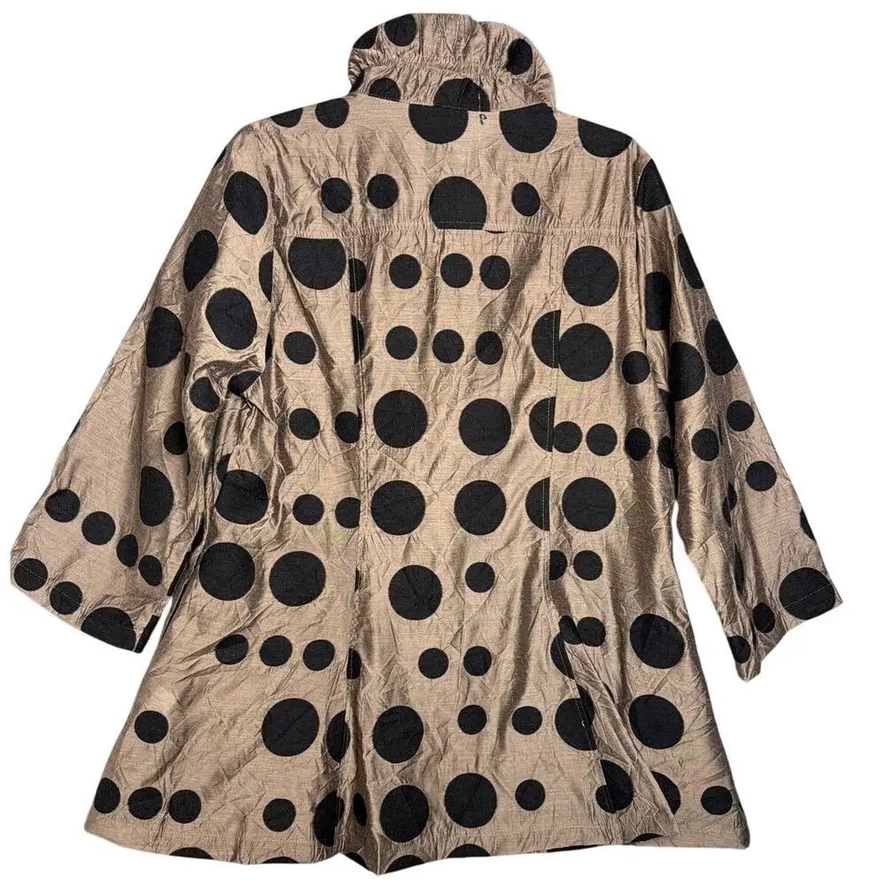 Yushi | Jackets & Coats | Yushi Usa Crinkle Polka Dot Swing Jacket ...